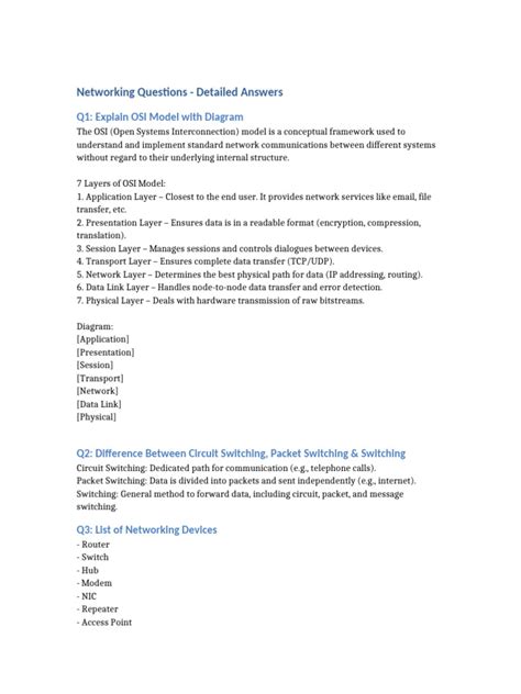 networking questions answers pdf internet protocol suite computer