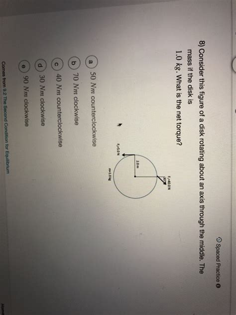 Solved O Spaced Practice Consider This Figure Of A Disk Chegg