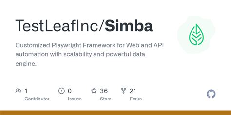 GitHub TestLeafInc Simba Customized Playwright Framework For Web And API Automation With