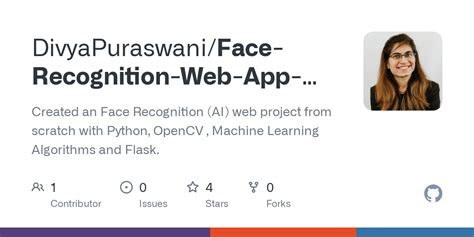 GitHub DivyaPuraswani Face Recognition Web App With Machine Learning In Flask Created An Face
