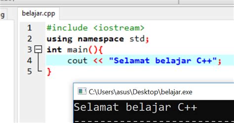 Dasar Input Output Dengan Cin Cout Dan Contoh Program Biodata Diri C Belajar Bareng