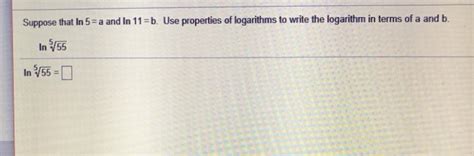 solved suppose that in 5 a and in 11 b use properties of