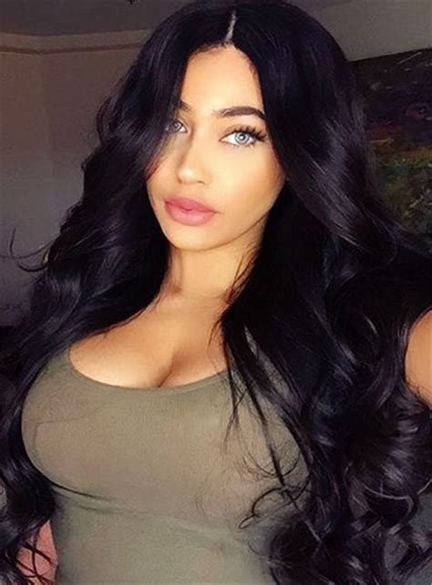 Ericdress Charming Natural Deep Wavy Black Long Synthetic Hair Lace