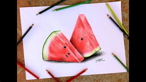 Watermelon Slice Drawing Realistic At Nicholas Dahlke Blog