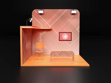 Premium PSD Exhibition Booth Stand Mock Up