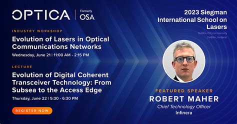 2023 Siegman International School On Lasers Robert Maher