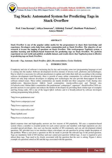 pdf tag stack automated system for predicting tags in stack overflow