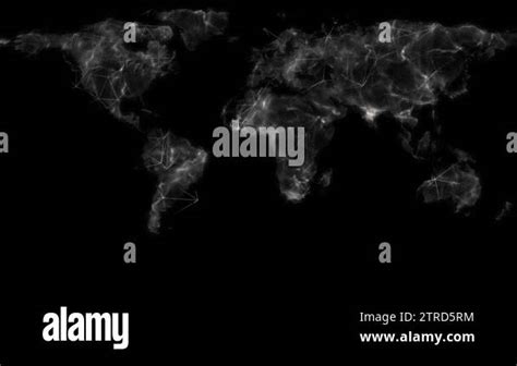 World Map Network Social Network Connection Connecting People On The Internet Nodes