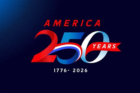Usa 250th Anniversary Logo Royalty Free Vector Vectorstock