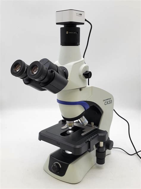 Olympus Microscope Cx33 Led With Trinocular Head And Camera
