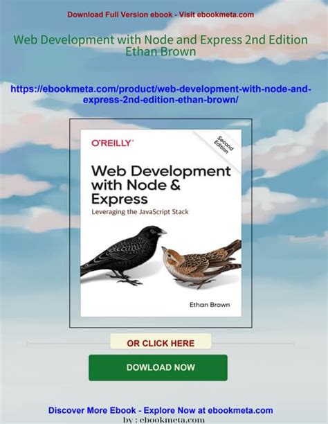 Complete Download Web Development With Node And Express 2nd Edition Ethan Brown Pdf All Chapters