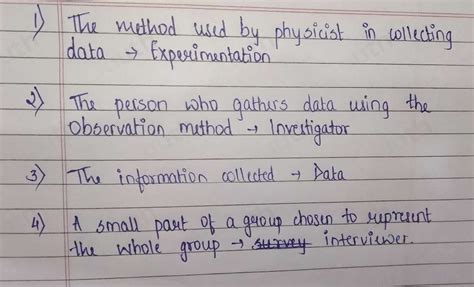 Solved 1 The Method Used By Physicist In Collecting Data Adata B