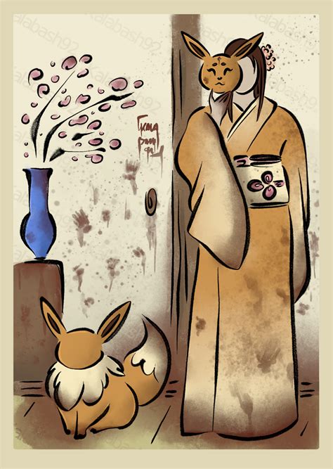 Spooky Eeveelutions Eevee By Kabanomori On Deviantart