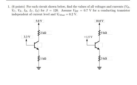 Solved 1 6 Points For Each Circuit Shown Below Find The Chegg Com