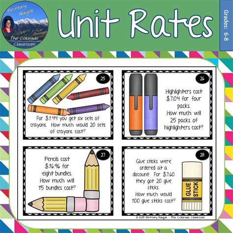 Unit Rates Activities