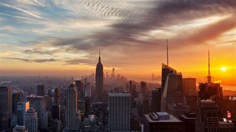 New York Sunset Wallpapers 4k Hd Backgrounds On Wallpaperbat