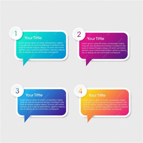 Premium Vector Numbering Infographic Text Box Layout Template Vector For Infographic Element