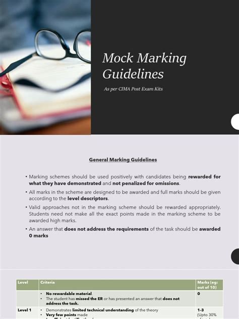 Mock Marking Guidelines Pdf Cognition Cognitive Science