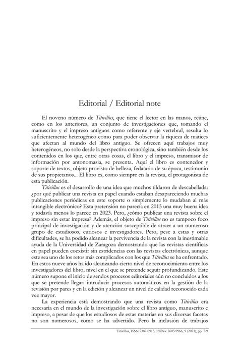 Pdf Editorial Editorial Note