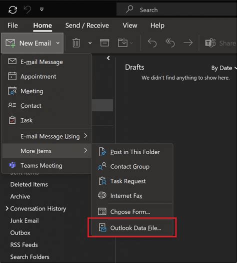 how to create and link an outlook data file its virtual helpdesk