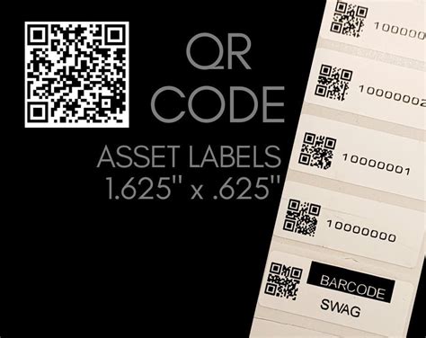 Qr Code Asset Tag Labels Etsy