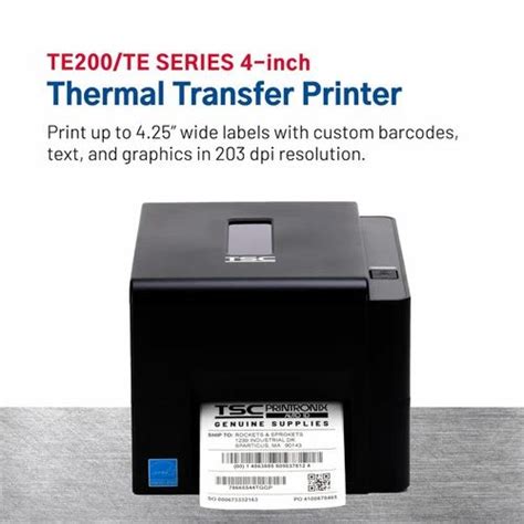 Tsc Te200 Desktop Direct Thermal Barcode Printer Print Speed 203dpi