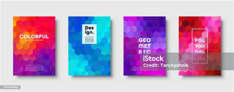 육각형 다각형 추상적 배경 다채로운 삼각형 그라데이션 디자인 낮은 폴리 육각형 모양 배너 벡터 일러스트레이션 3차원 형태에 대한 스톡 벡터 아트 및 기타 이미지 Istock