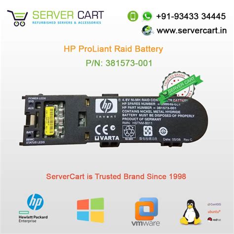 Hp Proliant Raid Controller Battery P N 381573 001 Servercart