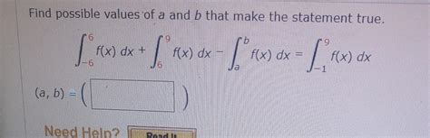 Solved Find Possible Values Of A And B That Make The Chegg Com