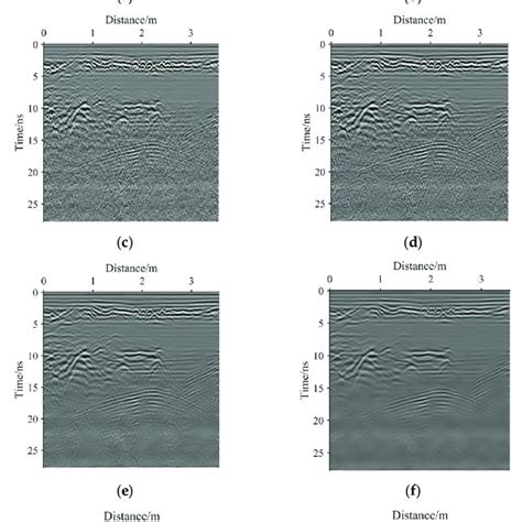 a the original real gpr image 2 b the result of bilateral filter