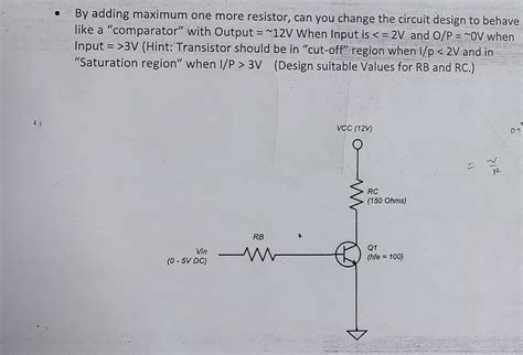 Single Transistor As A Comparator R Ece
