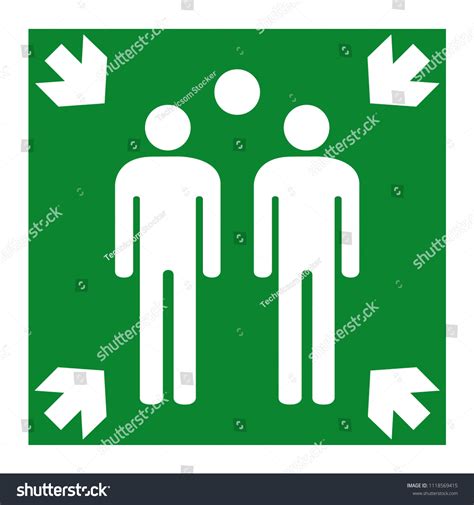 Assembly Point Symbol Vector Illustration Isolate Stock Vector Royalty Free 1118569415