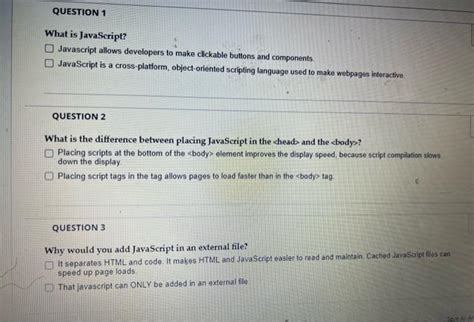 Solved What Is Javascript Javascript Allows Developers To