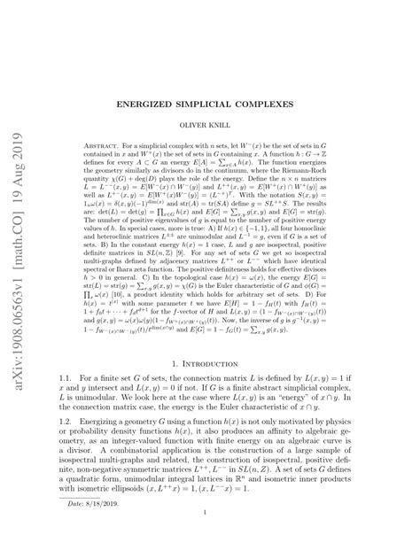 pdf energized simplicial complexes