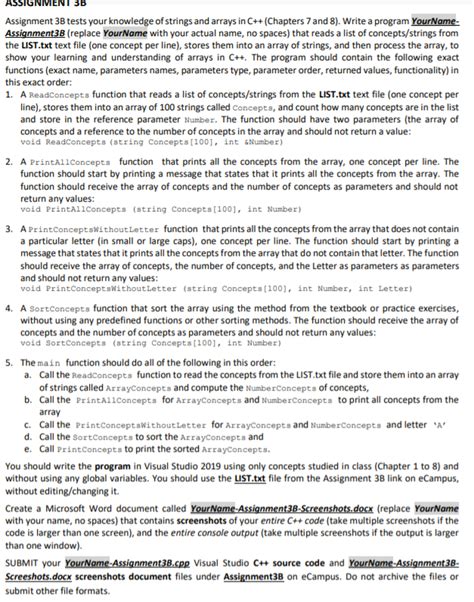 Solved Assignment 3bassignment 3b Tests Your Knowledge Of