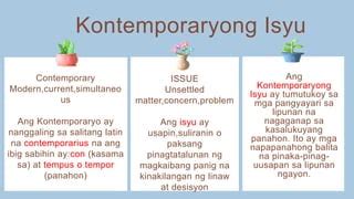 Kontemporaryong Isyu Pptx