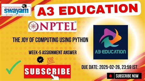 Nptel The Joy Of Computing Using Python Week 5 Assignment 5 Answers Solution Quiz 2025 Jan