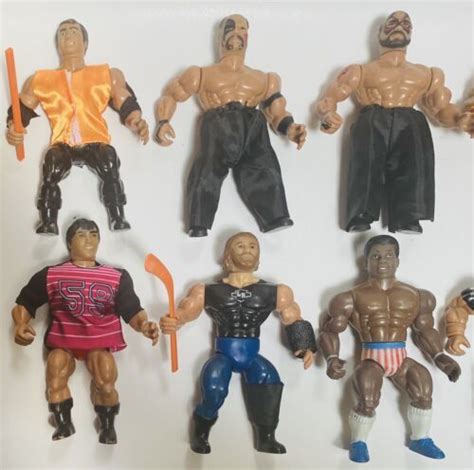1980s Vintage Remco Awa Lot 10 Wrestling Figures Road Warriors Eboneen