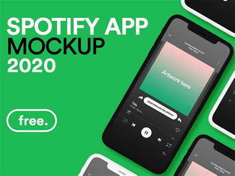 Spotify App Ui Mockup Free Psd Template Psd Repo