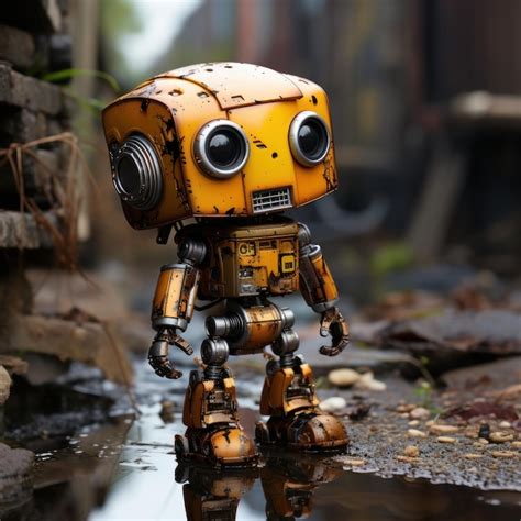 Premium Ai Image Yellow Robot