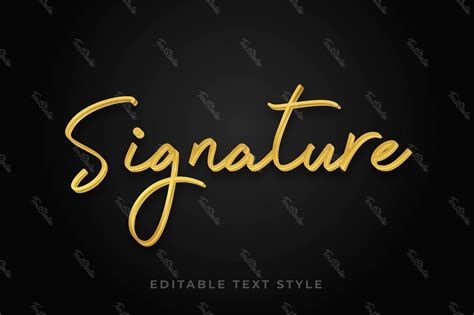 Signature Text Effect Premium Vector File