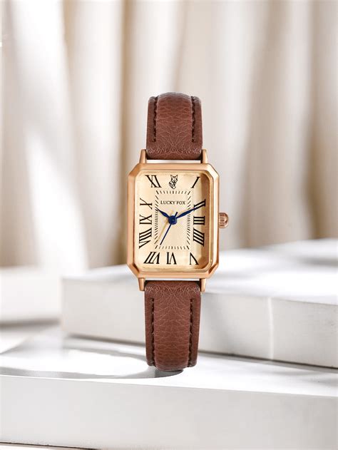 Luckyfox复古小表盘女士手表新款运动小长方形手表简约休闲石英表 阿里巴巴
