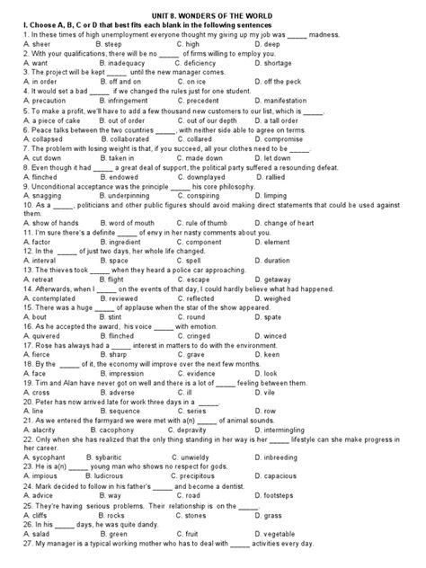 unit 8 word pdf tourism color