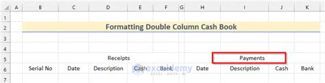 How To Format Double Column Cash Book In Excel Exceldemy
