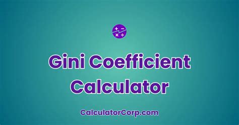 Gini Coefficient Calculator