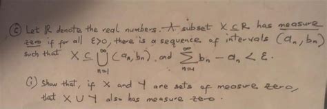 Solved C Let R Denote The Real Numbers X Subset X⊆r Has