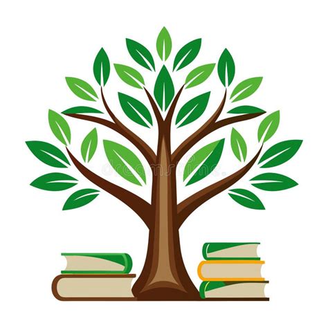 Tree Of Knowledge A Conceptual Illustration Of Learning And Growth Stock Vector Illustration