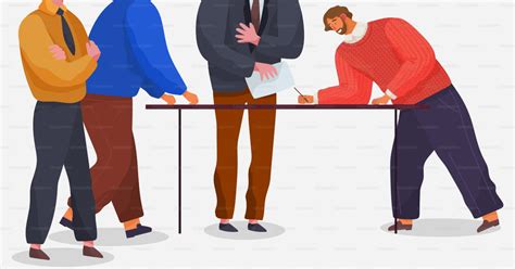 테이블 근처에 많은 남자들이 있었고 수염 난 남자가 몸을 기울여 계약서 계약서에 서명했습니다 성공적인 비즈니스 회의 협상 과정 사무실 직원 관리자 비즈니스