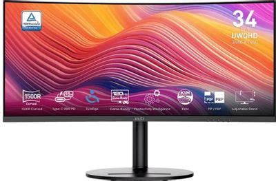 34" Монитор MSI Modern MD342CQP, 3440x1440, VA, 120Гц, 2хHDMI, 1хDP ...