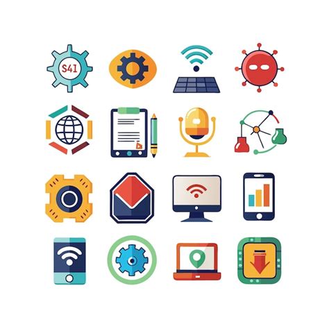 Premium Vector Technology Icon Set Vector Illustration For Documents Websites And Mobile